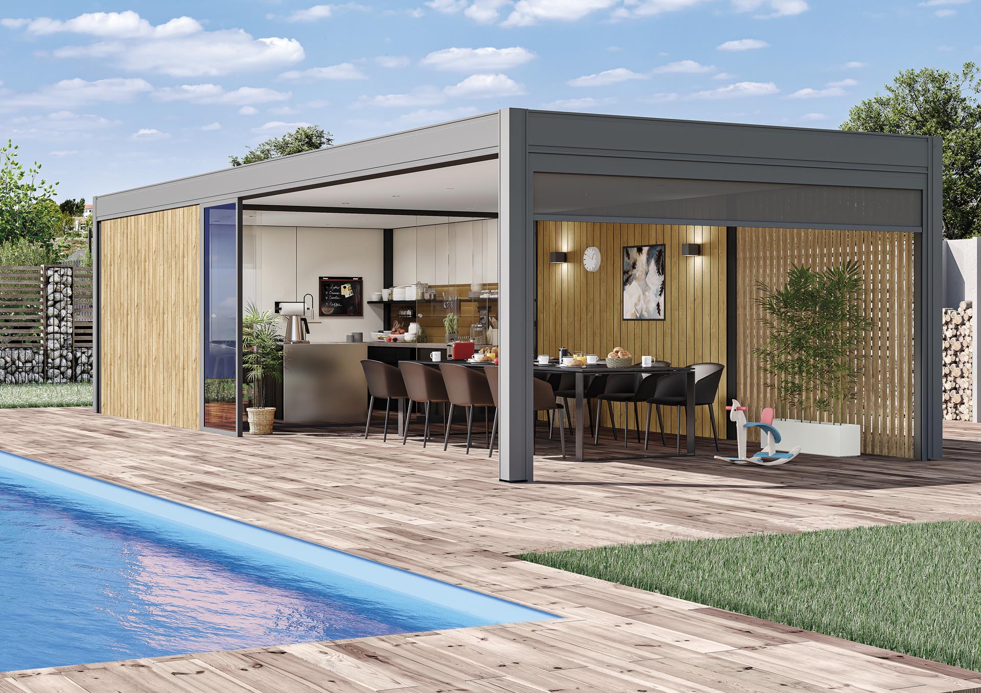 Pool house en aluminium - Concept Service Habitat